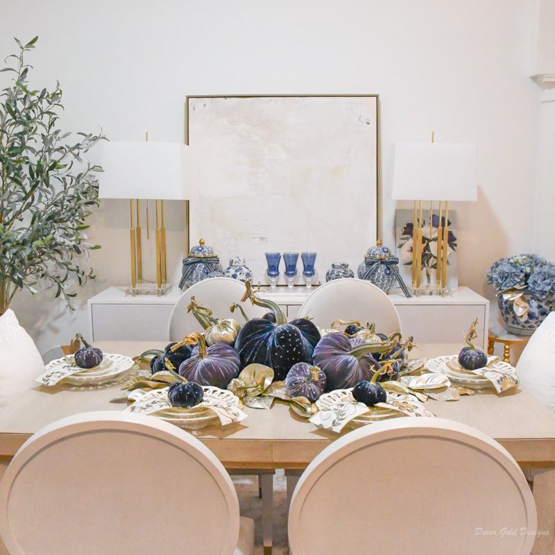 Beautiful Blue Pumpkins for Fall - Decor Gold Designs